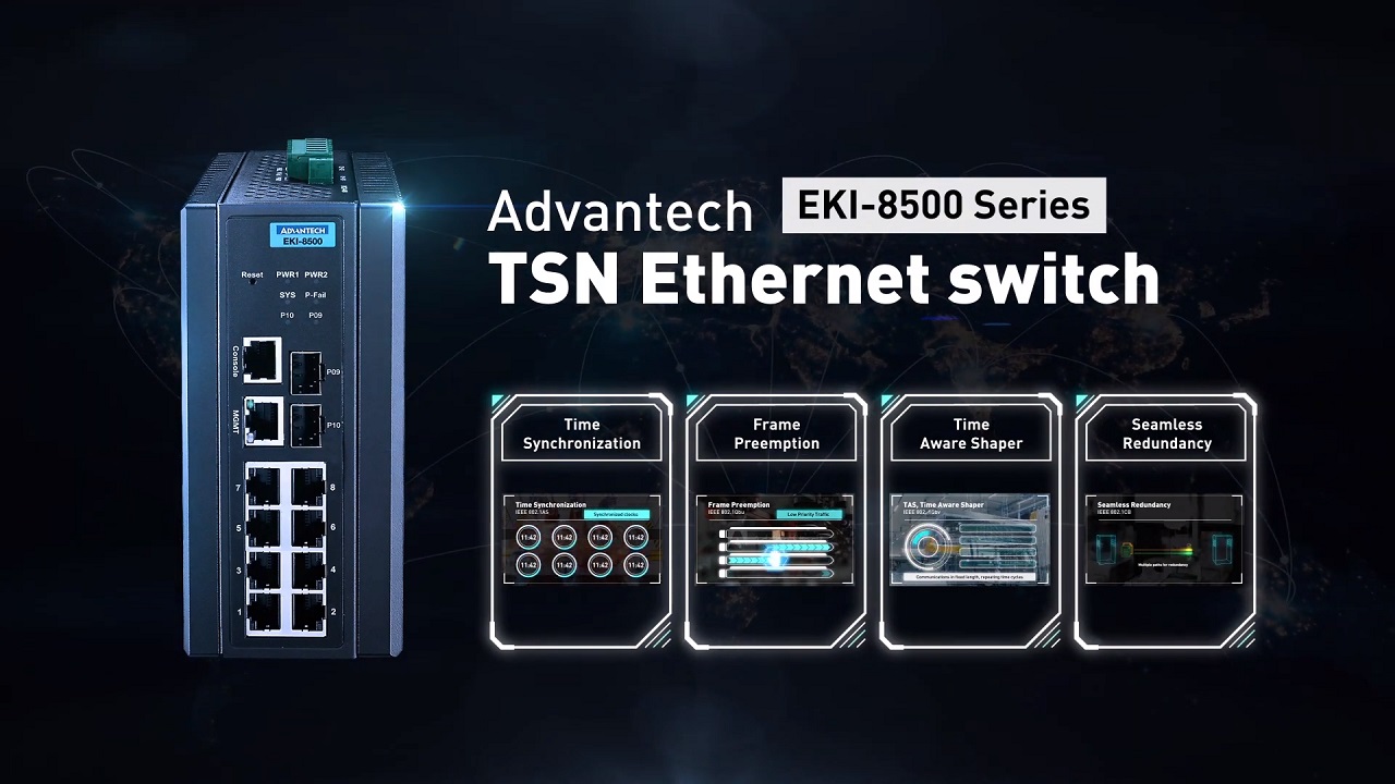 Time-Sensitive Networking (TSN) Switch: EKI-8500 Seri - 研华